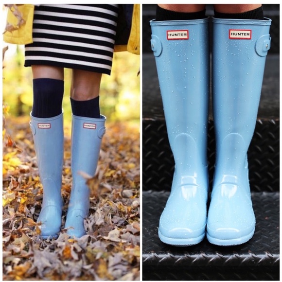 Hunter | Shoes | Hunter Original Tall Boots In Pale Blue | Poshmark